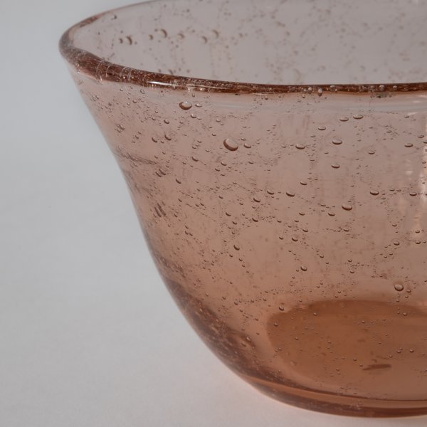 Dew Glass Bowl Rose Gold