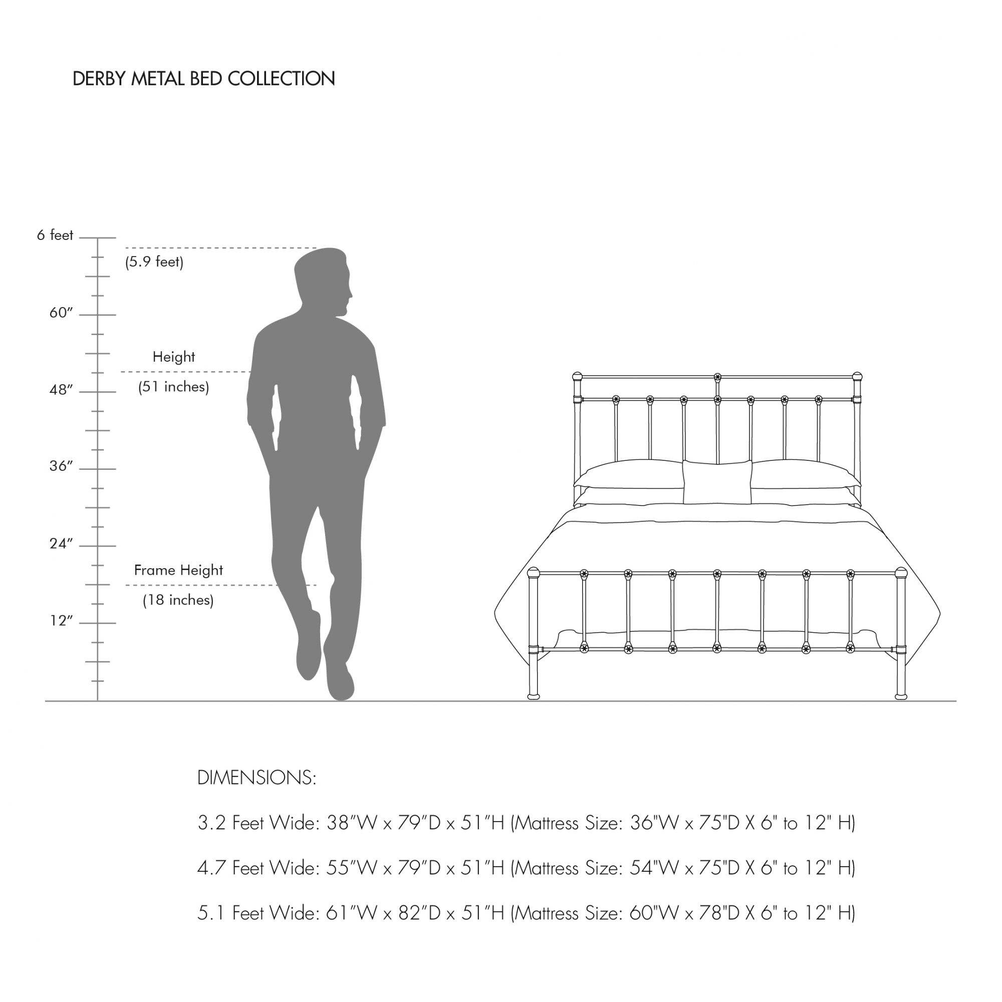Derby Metal bed Collection